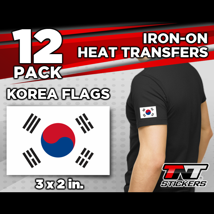 South Korea Flags Heat Transfers – TNT stickers