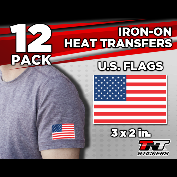 U.S. Flags Heat Transfers – TNT stickers
