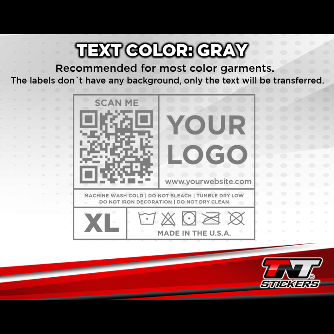 Custom QR Code Tagless Iron On Tranfer Labels – TNT stickers