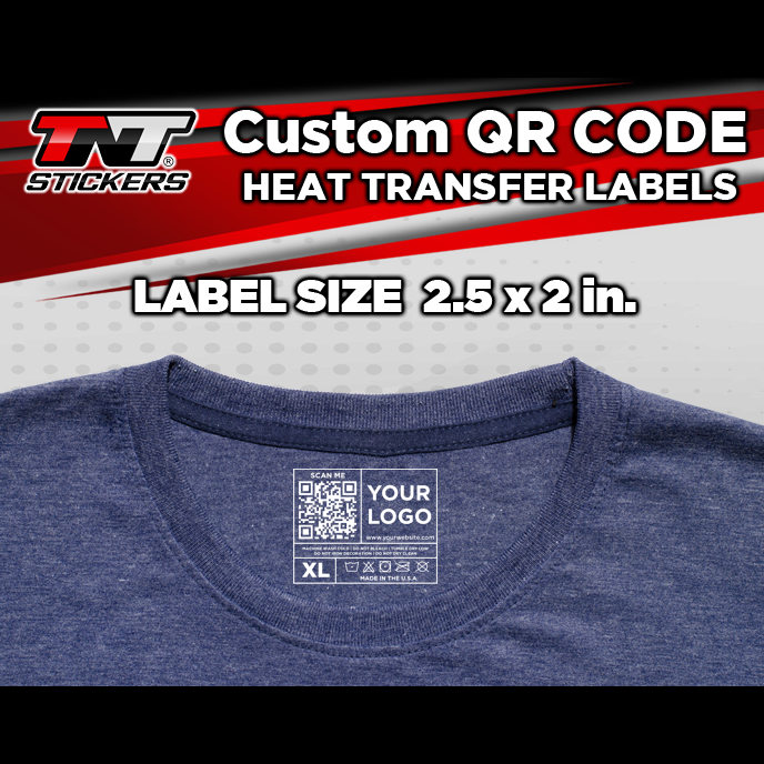 Custom QR Code Tagless Iron On Tranfer Labels – TNT stickers