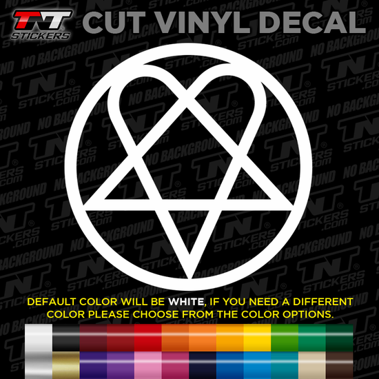 HIM Band Heartagram Logo Cut Vinyl Decal Sticker – TNT stickers