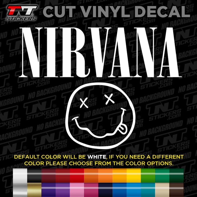 NIRVANA Smiley Logo Cut Vinyl Decal Sticker – TNT stickers